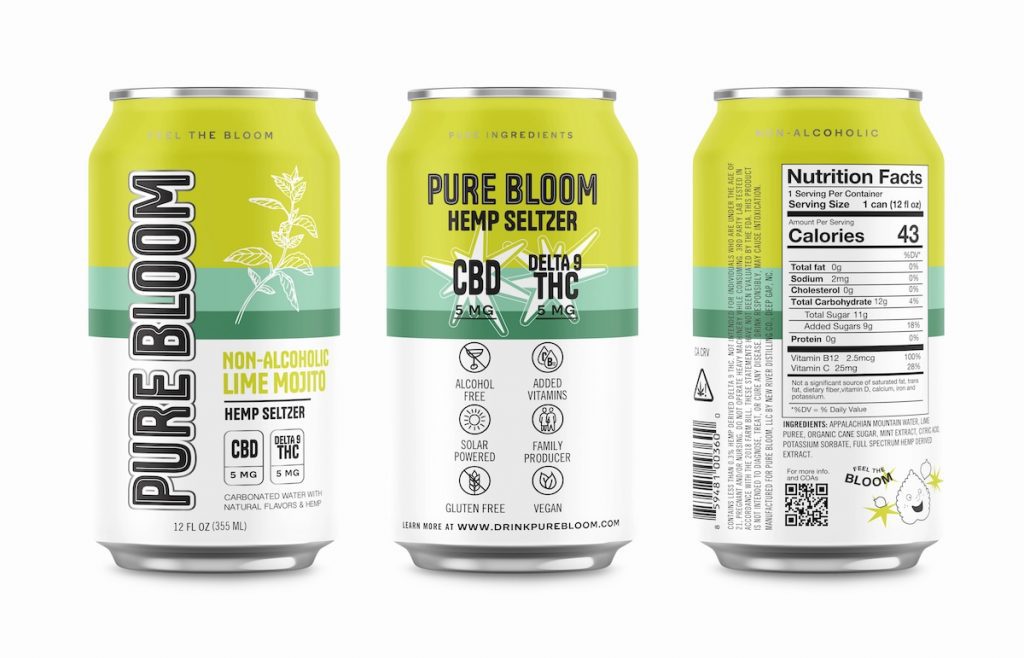 Pure Bloom Hemp Seltzer Lime Mojito 24-Pack – North Carolina Grapevine ...